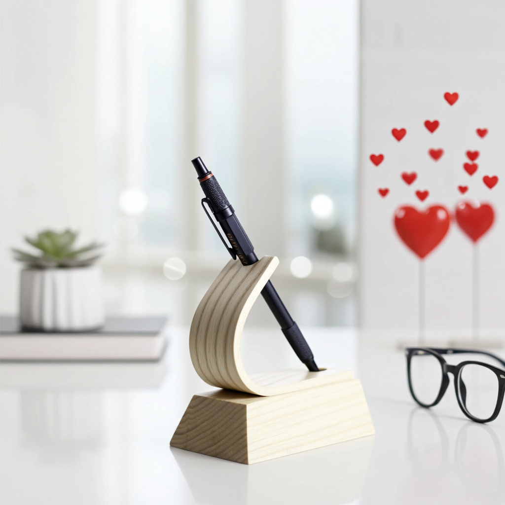 Ash Pen Holder Stand | Handcrafted Wooden Pen Display | Made in England ...