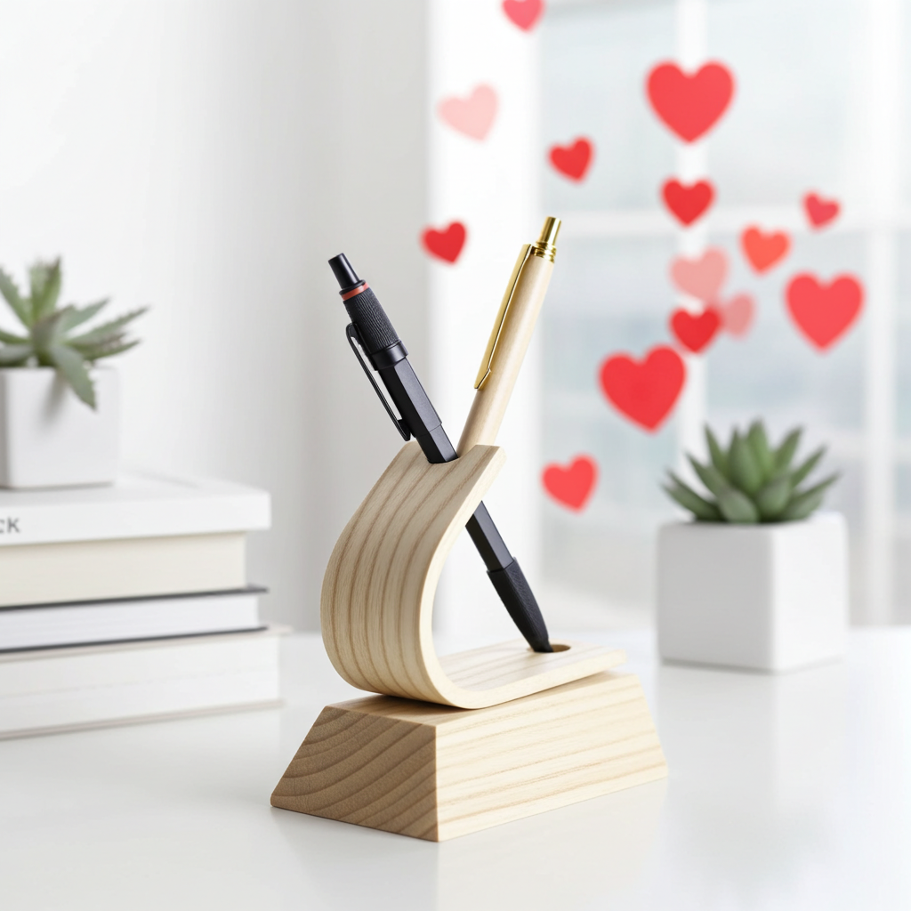 Ash Pen Holder Stand | Handcrafted Wooden Pen Display | Made in England ...