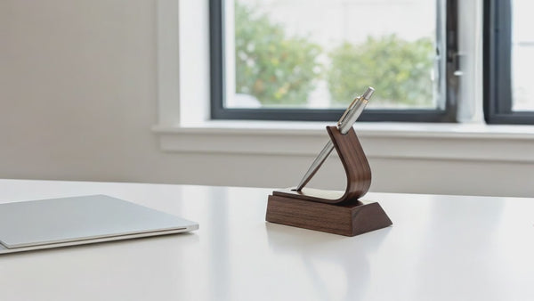 Luxury Walnut Pen Holder Stand | Handcrafted Desk Accessory | NOIR.DESIGN
